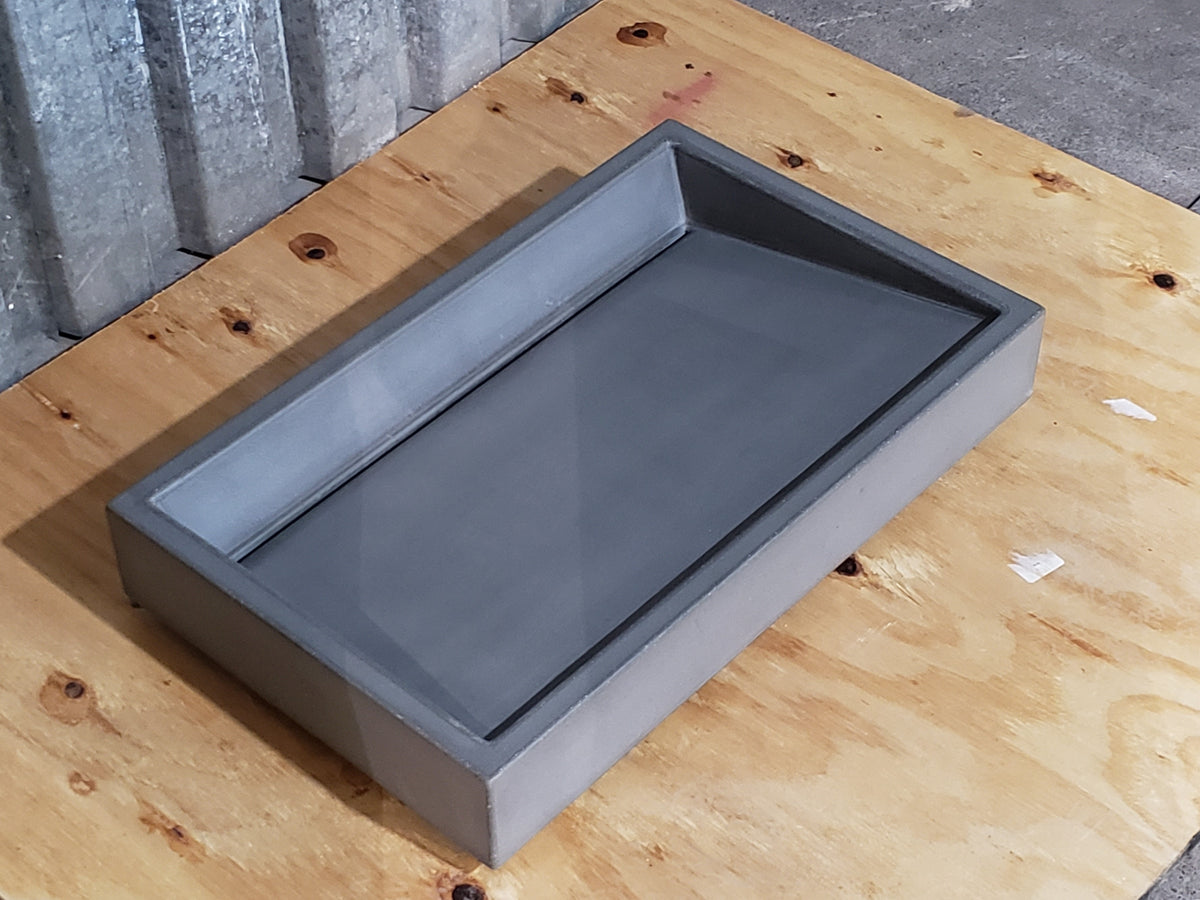 26" Shallow Ramp Vessel Sink (ready to go) – Stanley Artisan Concrete