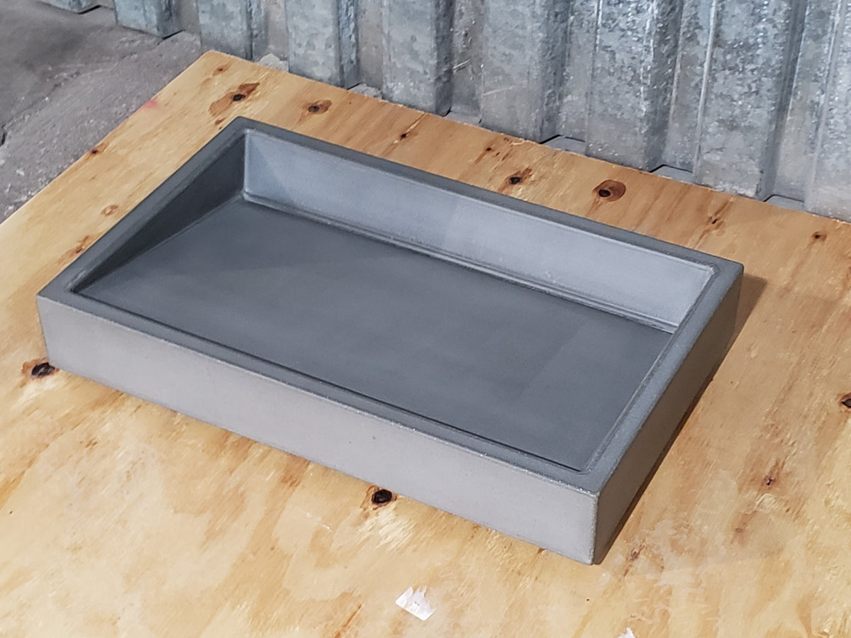 26" Shallow Ramp Vessel Sink (ready to go) – Stanley Artisan Concrete